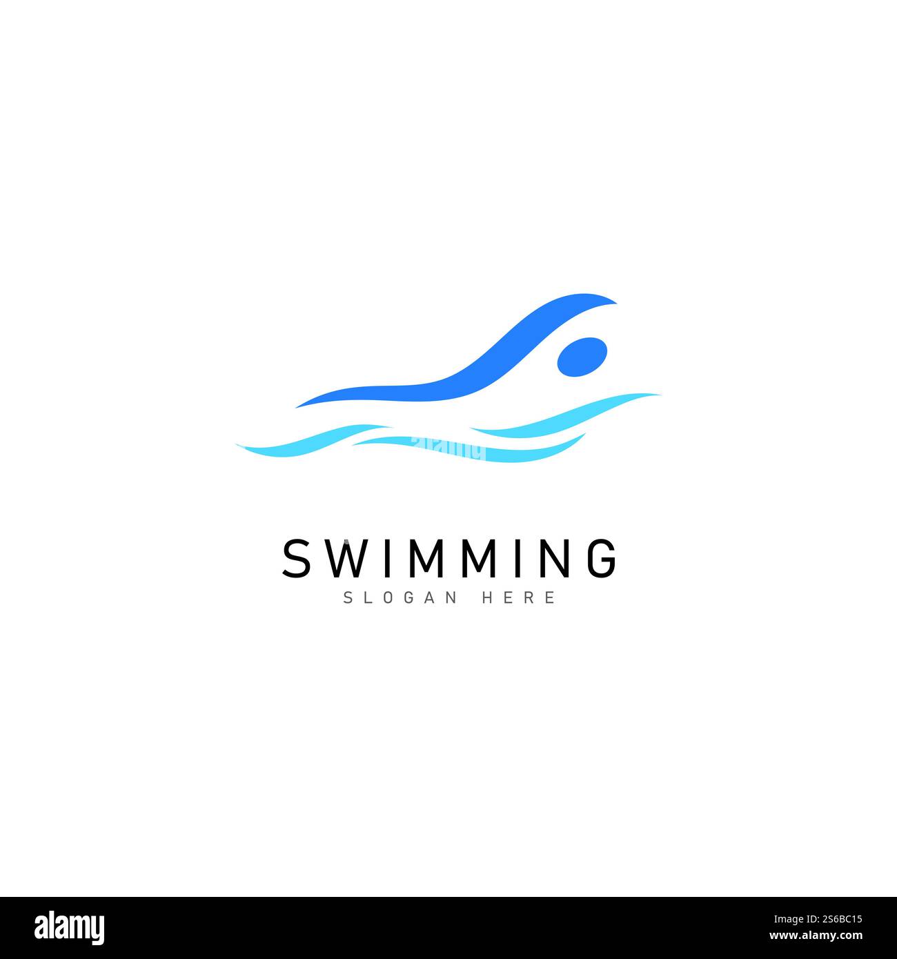 swimming logo vector illustration design template Stock Vector Image ...