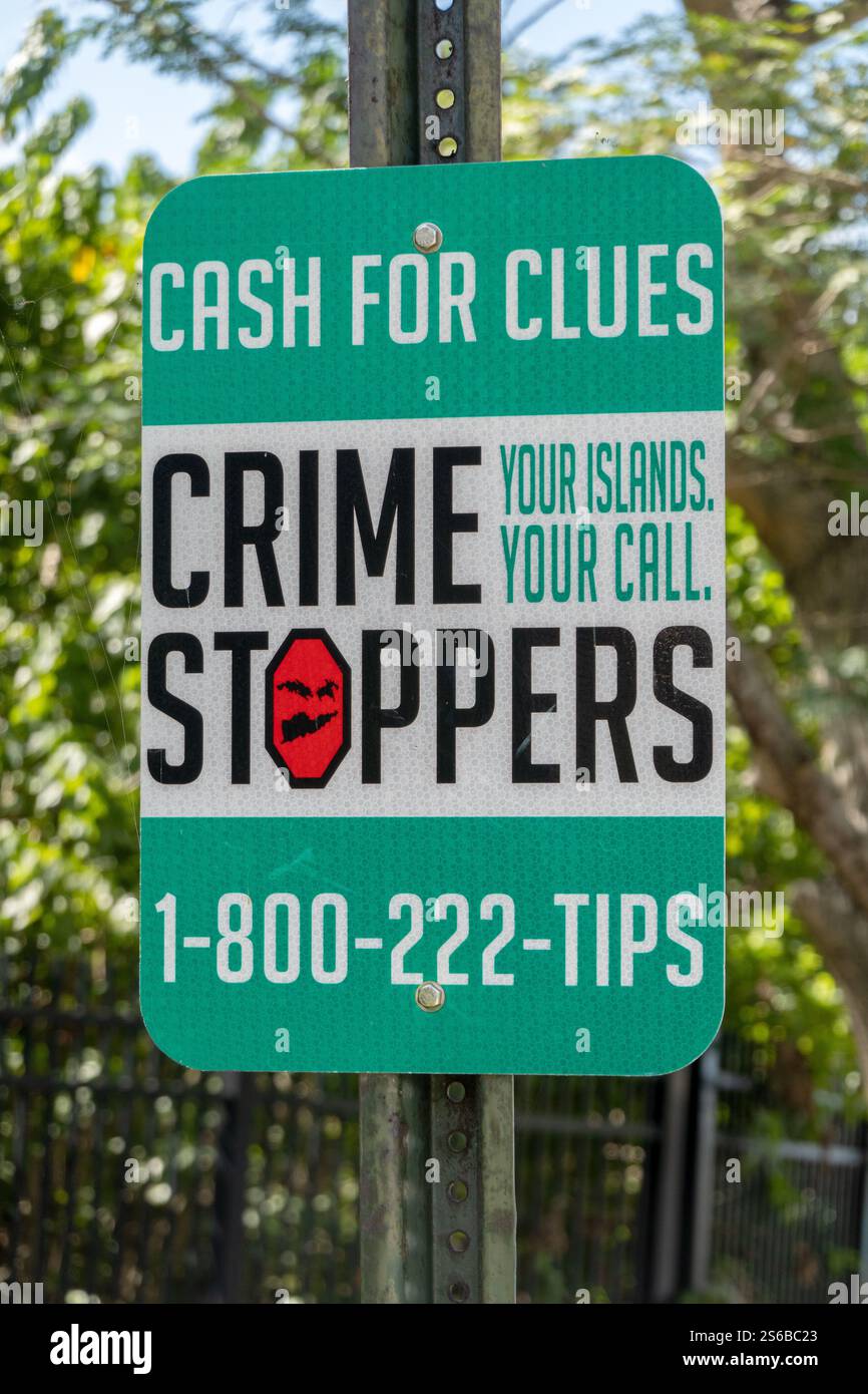 Crime Stoppers Sign In Charlotte Amalie St. Thomas, U.S. Virgin Islands ...