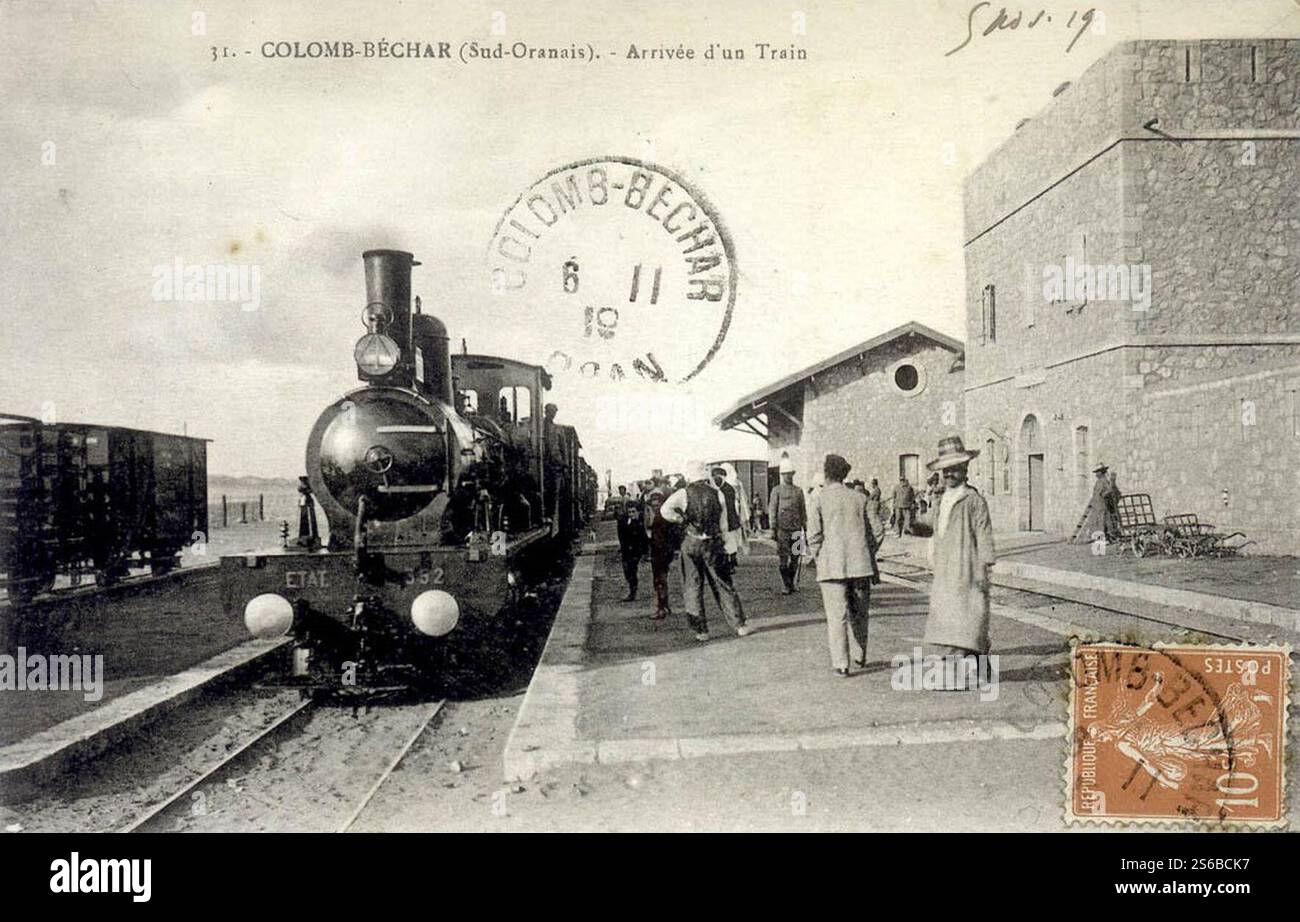 Gare de Colomb-Béchar - CPA4 Stock Photo - Alamy