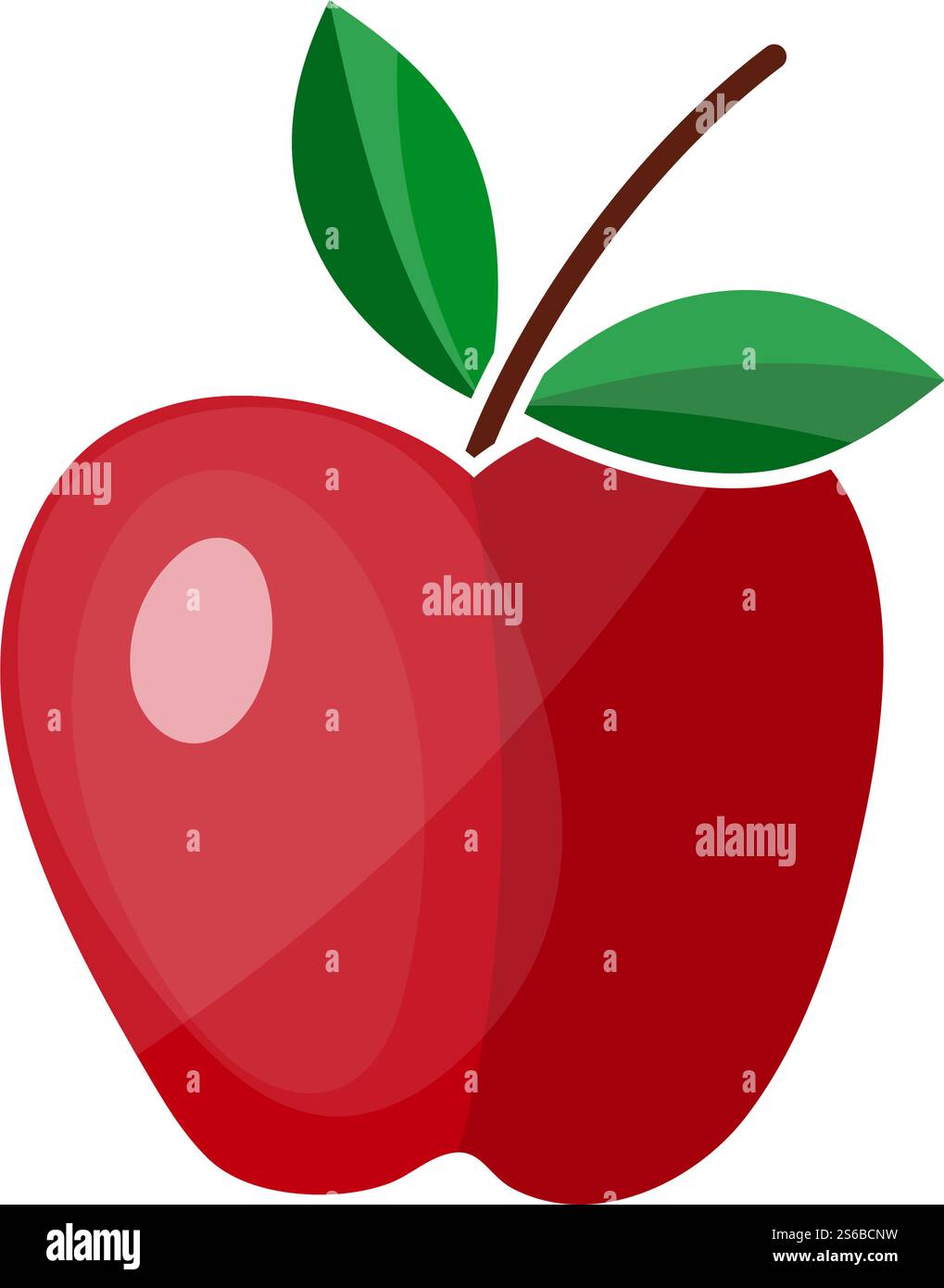 Icon Of Apple In Ui Colors. Flat Color Design. Vector Illustration ...