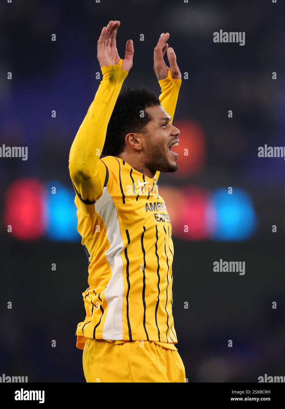 Brighton and Hove Albion's Georginio Rutter celebrates after the ...