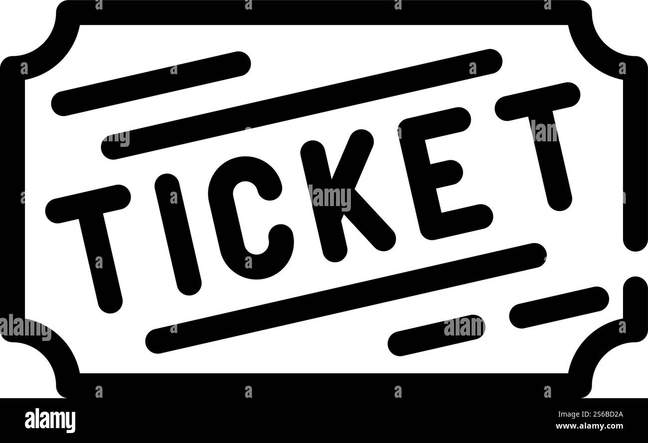 lottery ticket line icon vector. lottery ticket sign. isolated contour ...