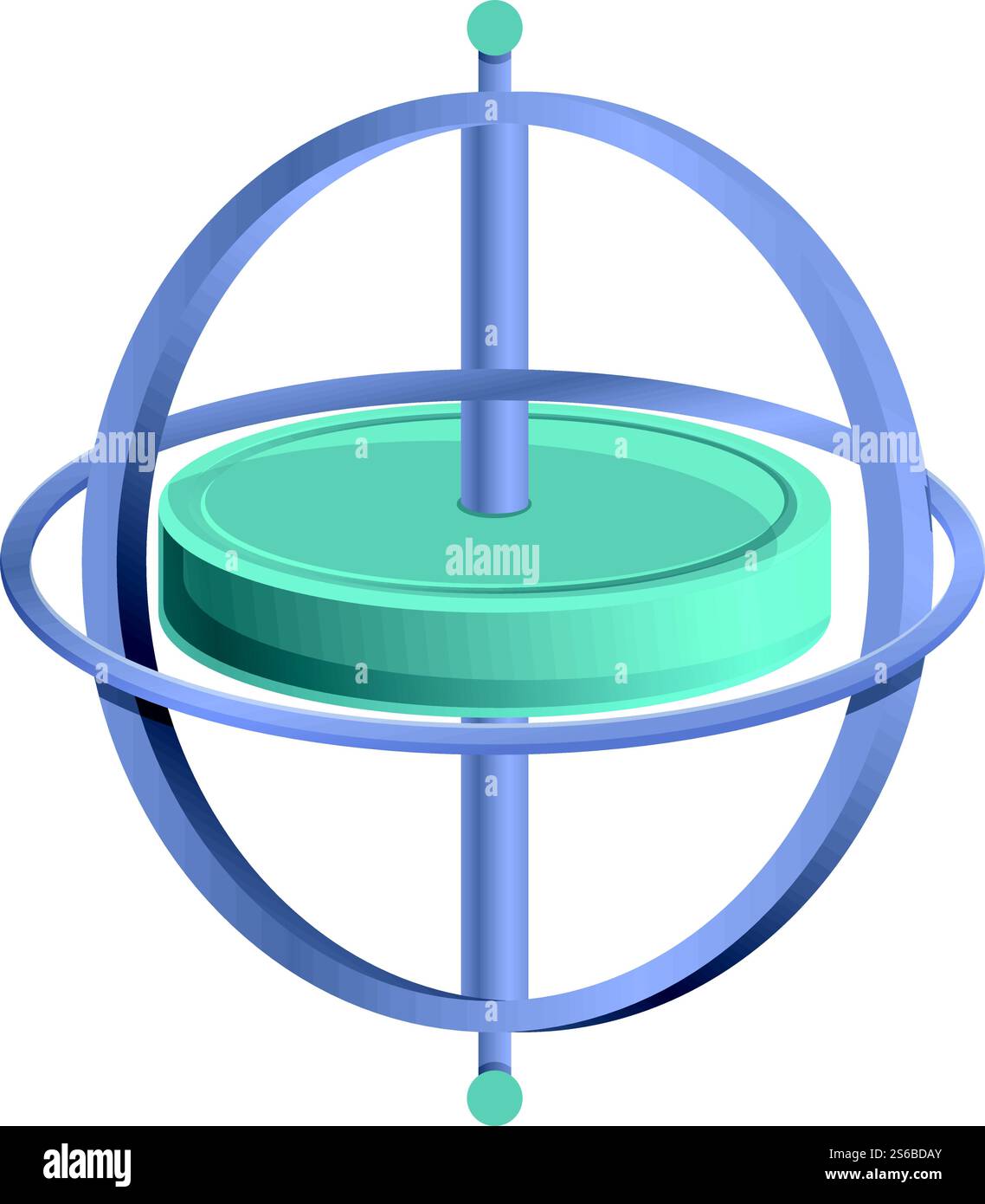 Axis gyroscope icon. Cartoon of axis gyroscope vector icon for web ...
