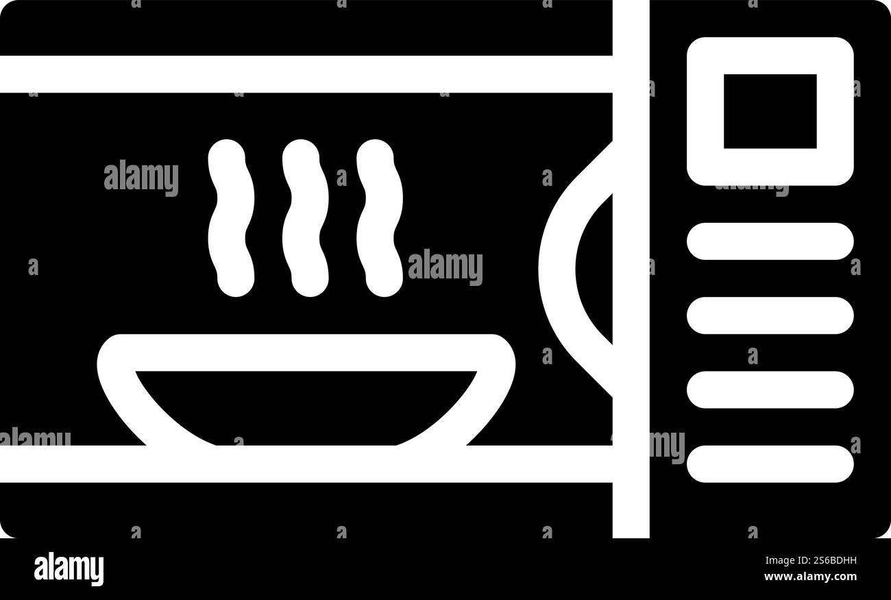 microwave oven glyph icon vector. microwave oven sign. isolated contour ...