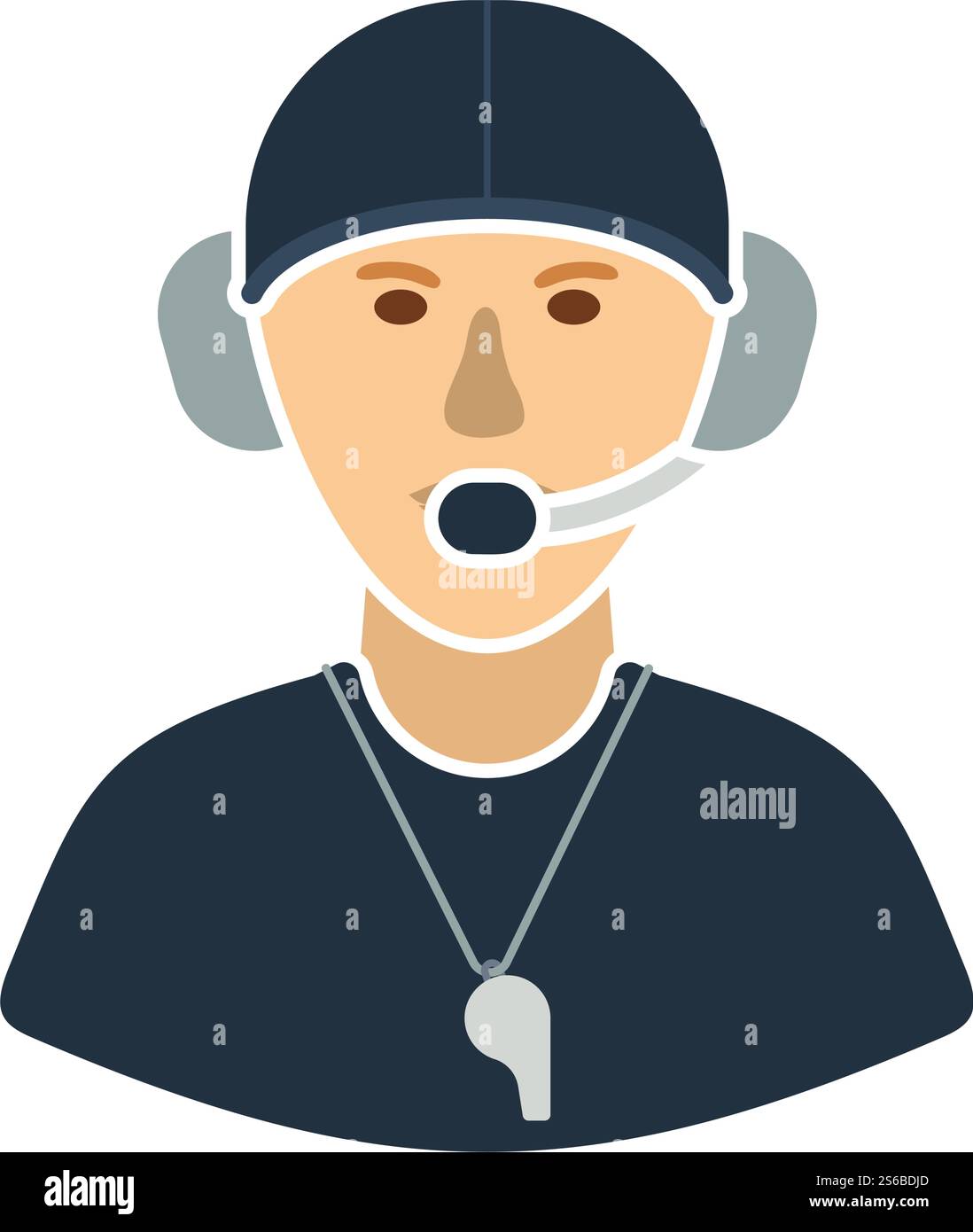 American Football Coach Icon. Flat Color Design. Vector Illustration ...