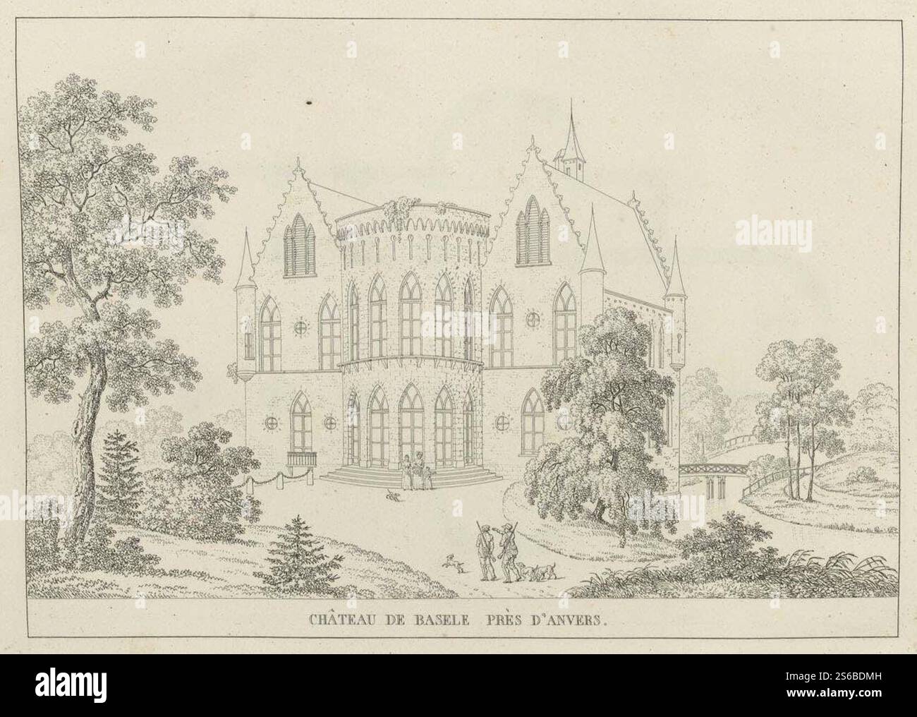 Goetghebuer - 1827 - Choix des monuments - 080 Chateau Bazele Stock Photo - Alamy