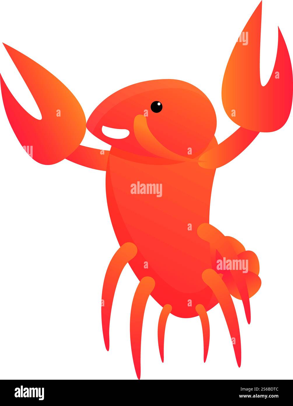 Smiling lobster icon. Cartoon of smiling lobster vector icon for web ...