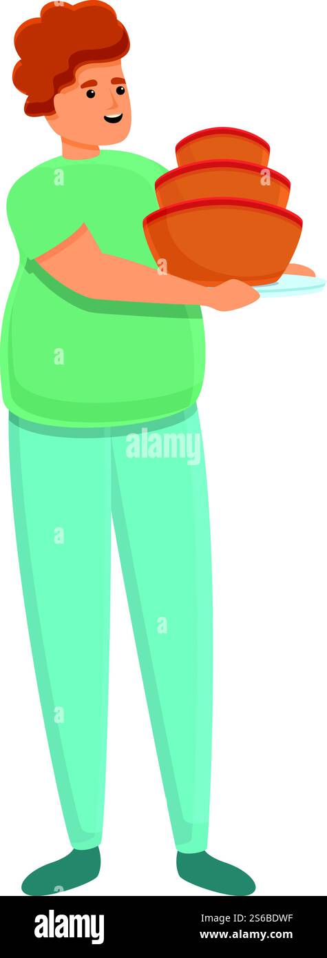 Gluttony homemade cake icon. Cartoon of gluttony homemade cake vector ...