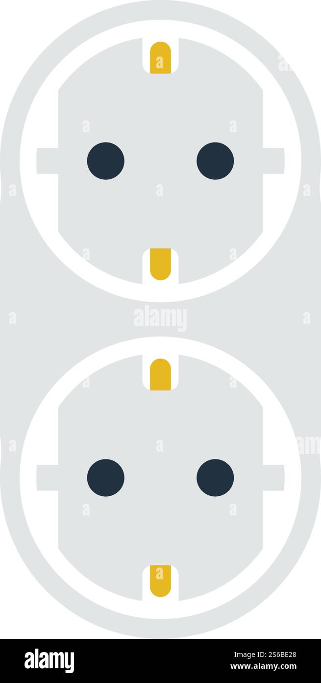 AC Splitter Icon. Flat Color Design. Vector Illustration Stock Vector ...