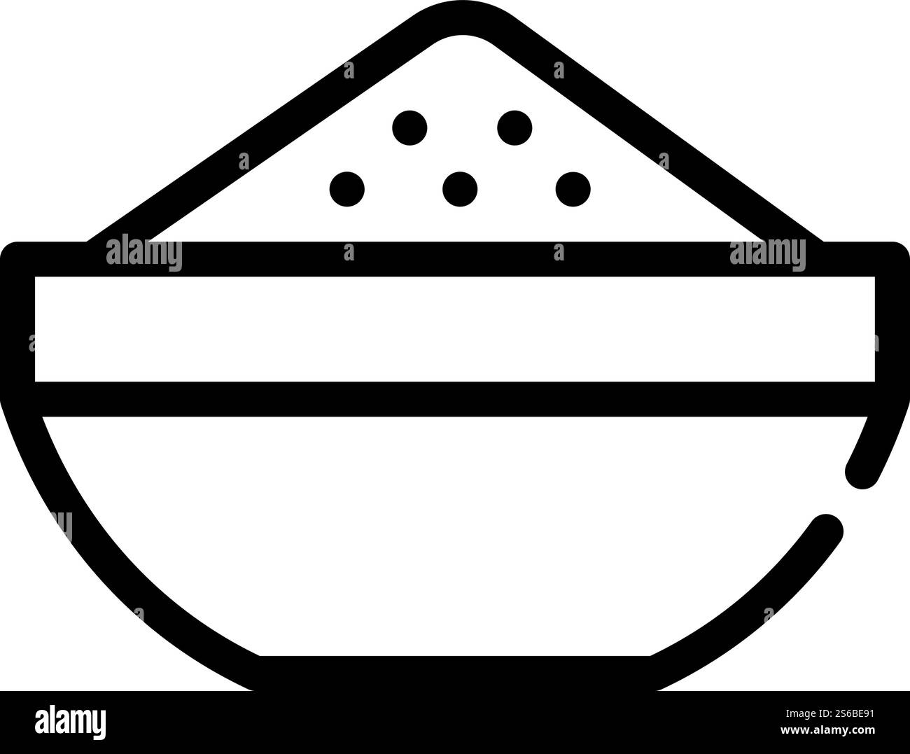 cool porridge line icon vector. cool porridge sign. isolated contour ...