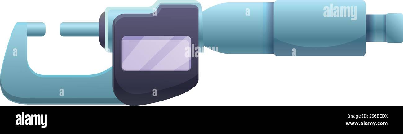 Aluminium micrometer icon. Cartoon of aluminium micrometer vector icon ...