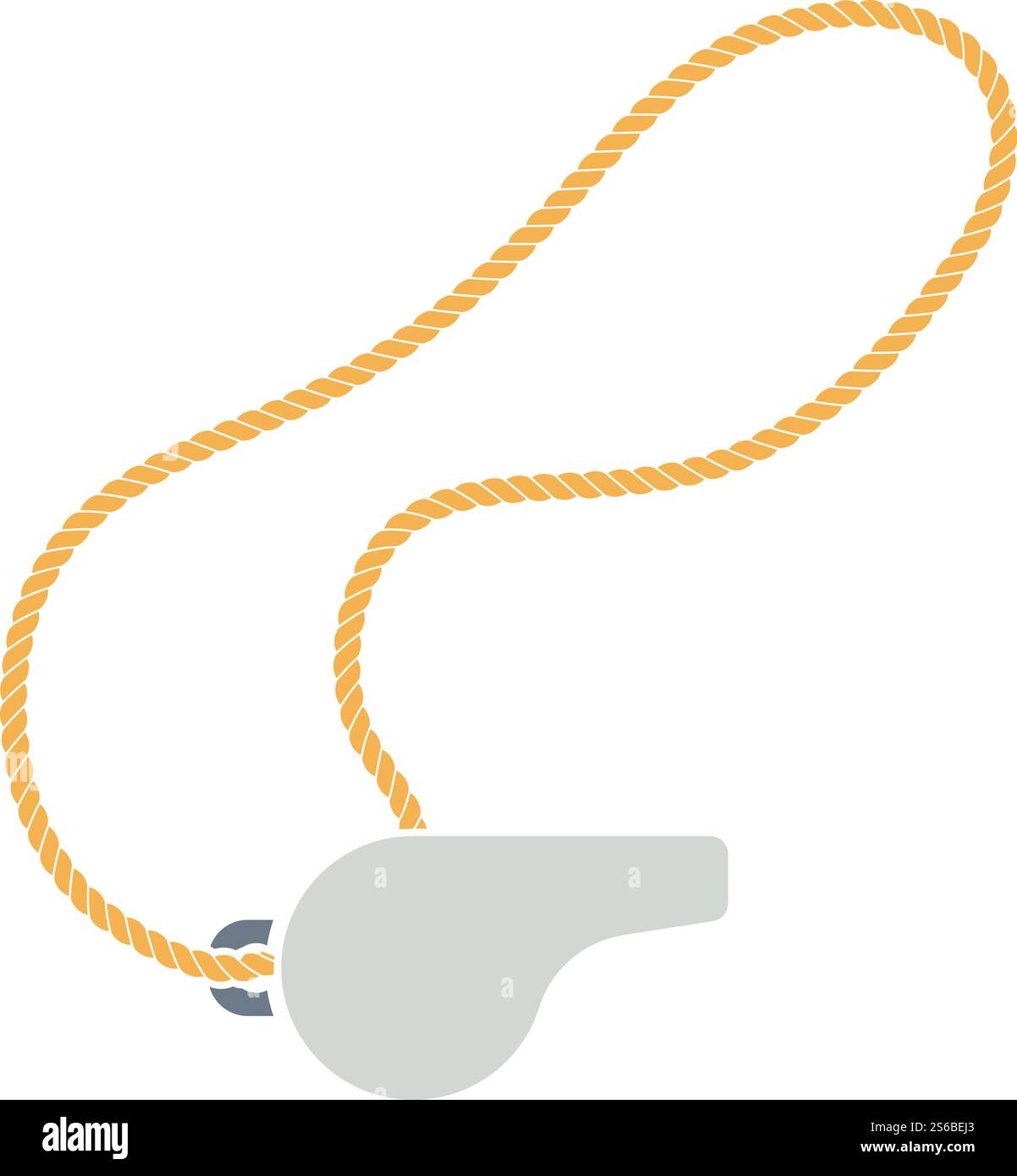 Whistle On Lace Icon. Flat Color Design. Vector Illustration Stock ...
