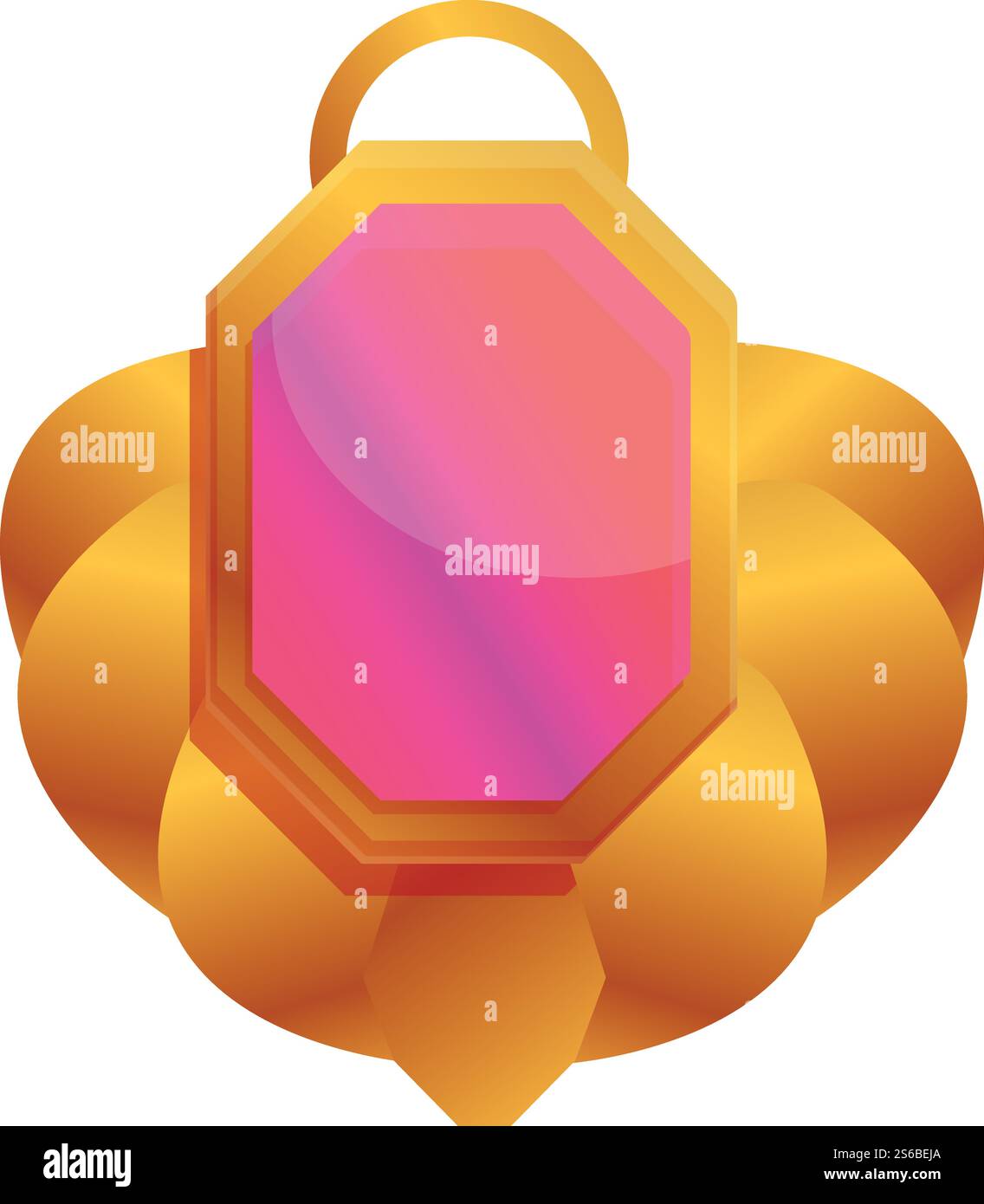 Ruby amulet icon. Cartoon of ruby amulet vector icon for web design ...