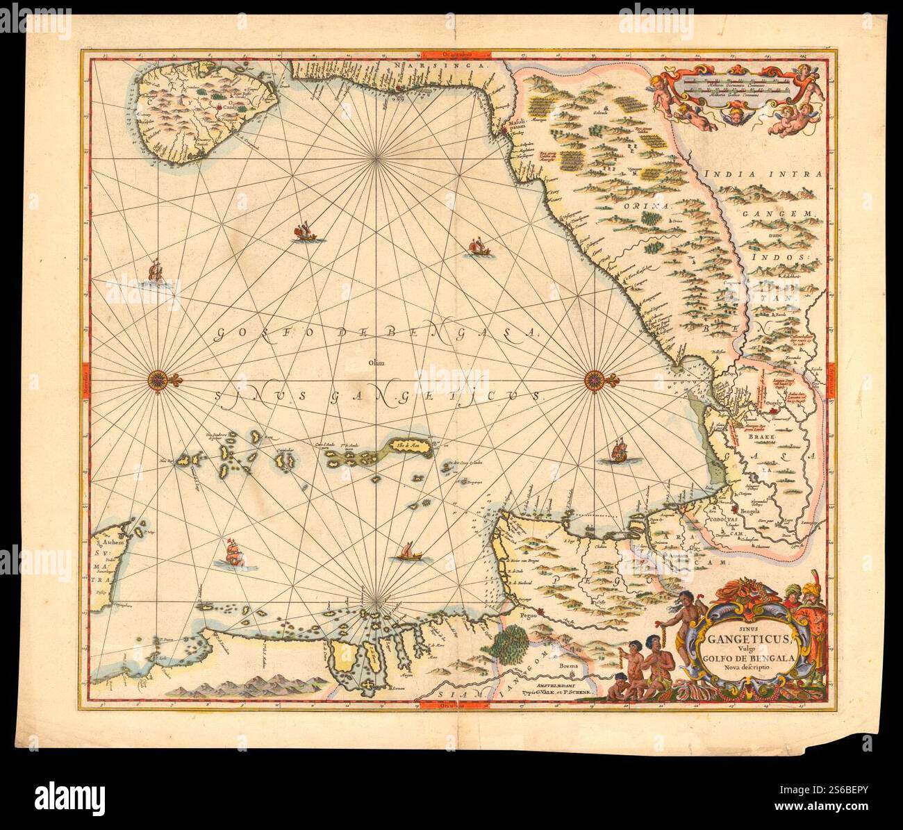 Gerard Valck, Sinus Gangeticus Vulgo Golfo de Bengala Nova descriptio ...