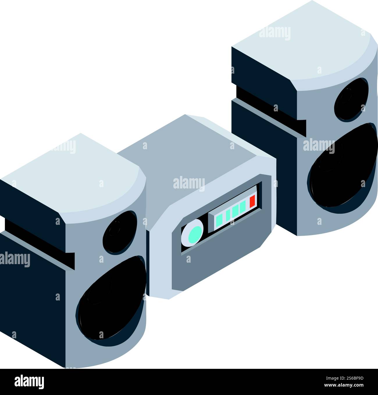 Modern stereo system icon. Isometric of modern stereo system vector ...