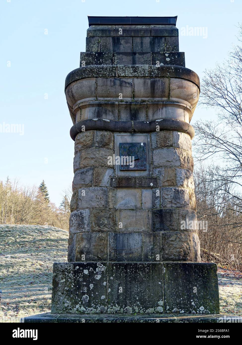 Bismarck Column monument in Bad Berleburg, Germany, North Rhine ...