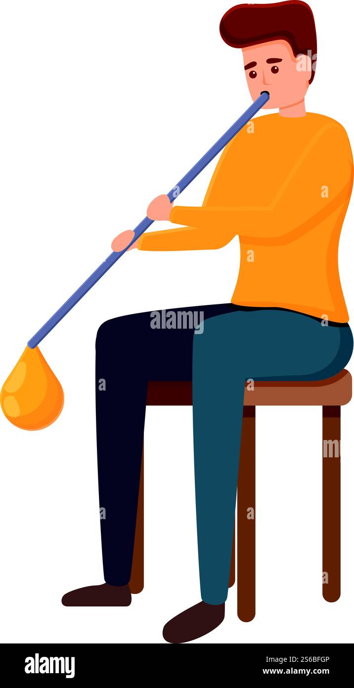 Modern glass blower icon. Cartoon of modern glass blower vector icon ...