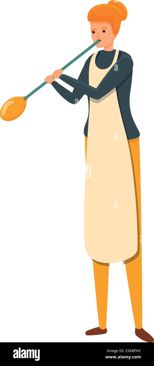 Apron glass blower icon. Cartoon of apron glass blower vector icon for ...