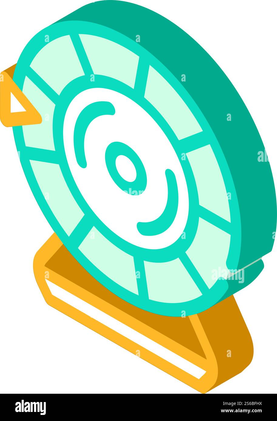 lottery wheel isometric icon vector. lottery wheel sign. isolated ...