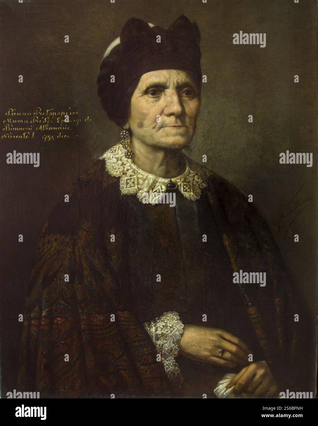 Gheorghe Tattarescu - Portretul unei batrane Stock Photo - Alamy