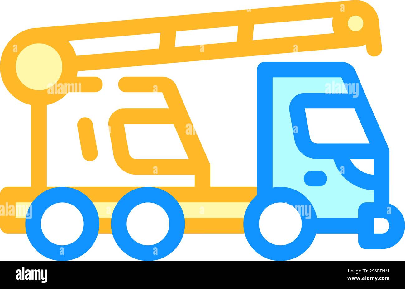 mobile crane color icon vector. mobile crane sign. isolated symbol ...