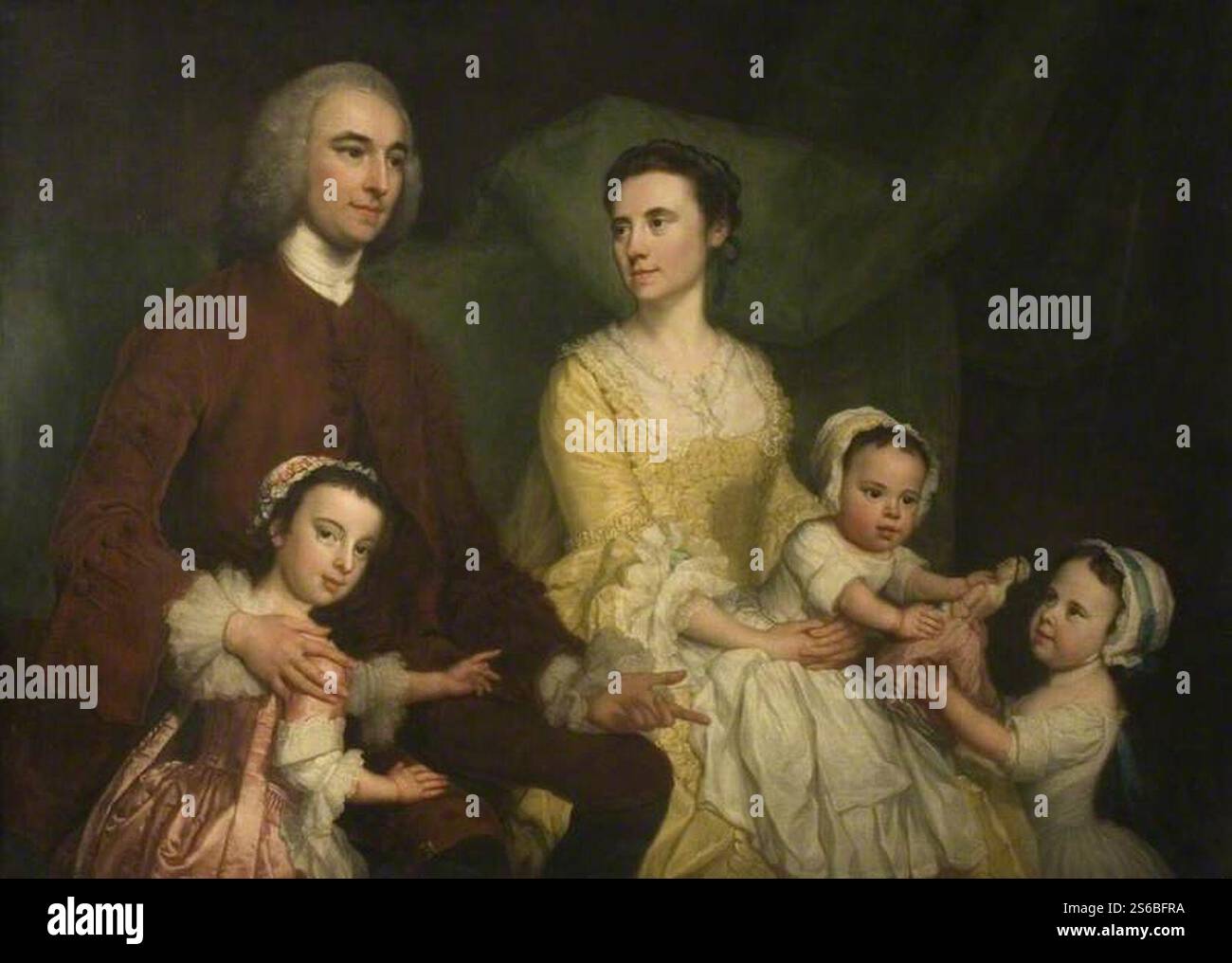 George Knapton (1698-1778) - Dr Samuel Walthen with His Wife and ...