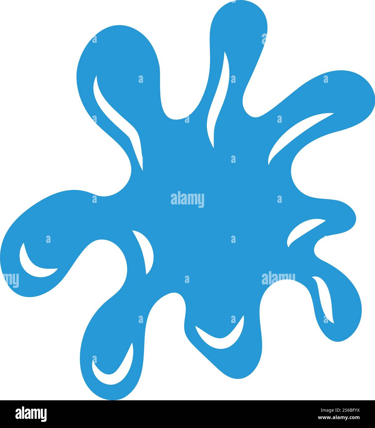 Paint Blot Icon. Flat Color Design. Vector Illustration Stock Vector ...