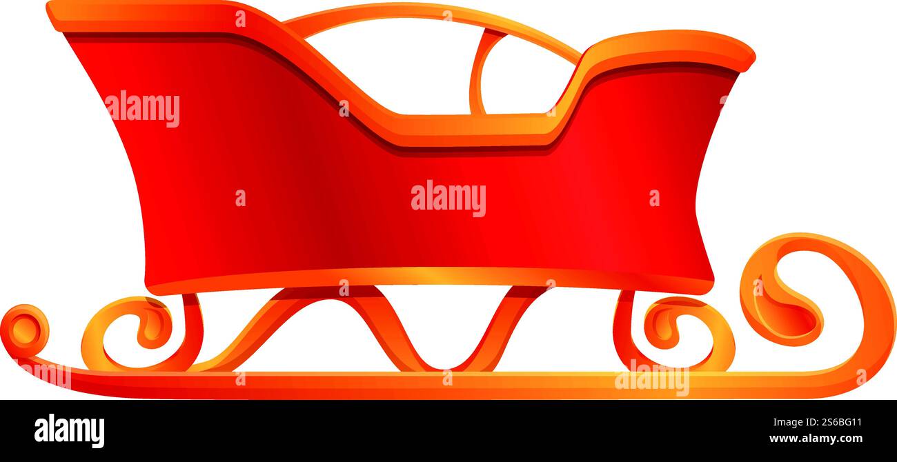 Decoration sleigh icon. Cartoon of decoration sleigh vector icon for ...