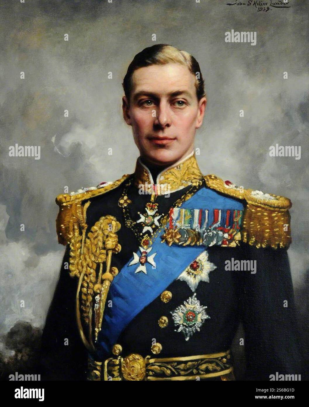 George VI, painting by John St Helier Lander Stock Photo - Alamy