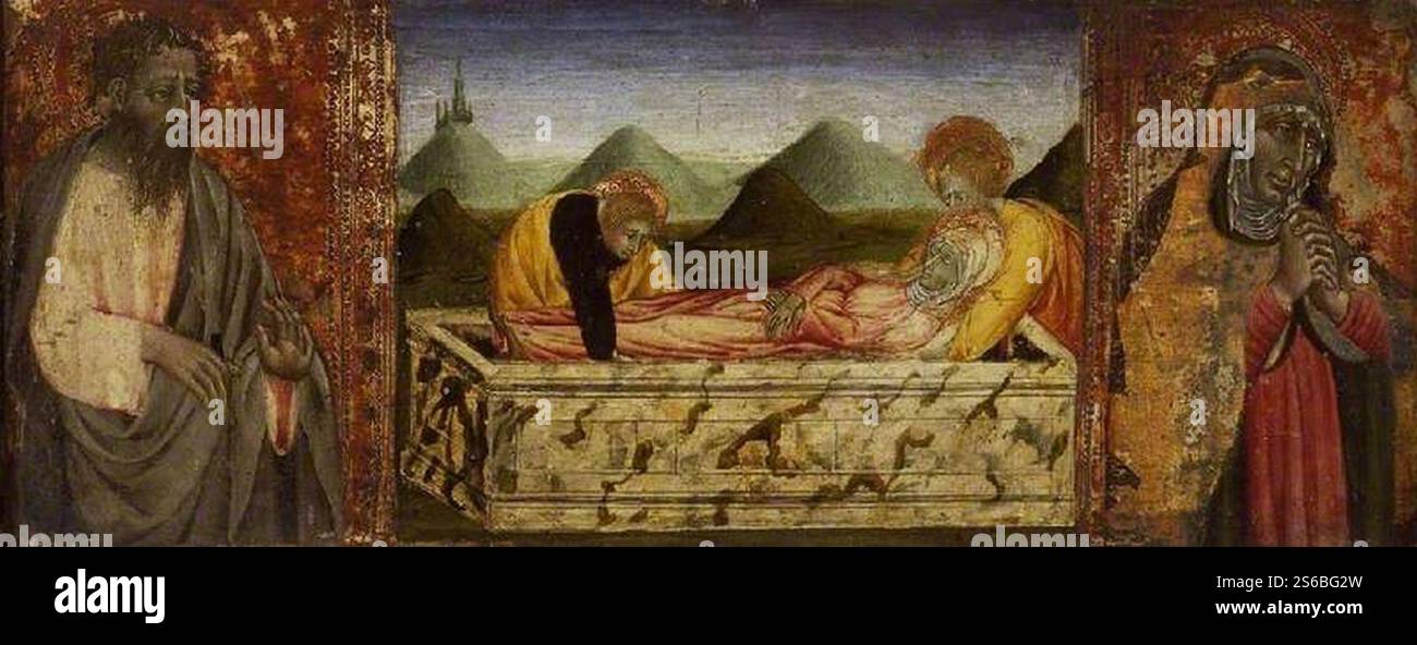 Giovanni di Paolo (1403-1482) - The Entombment of the Virgin with St ...