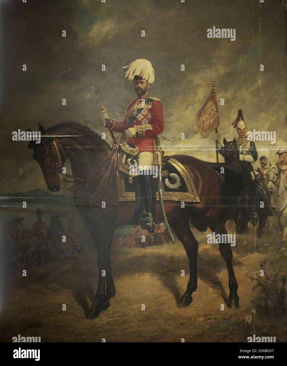 Georges Bertin Scott (1873–1942) - Equestrian Portrait of His Majesty ...