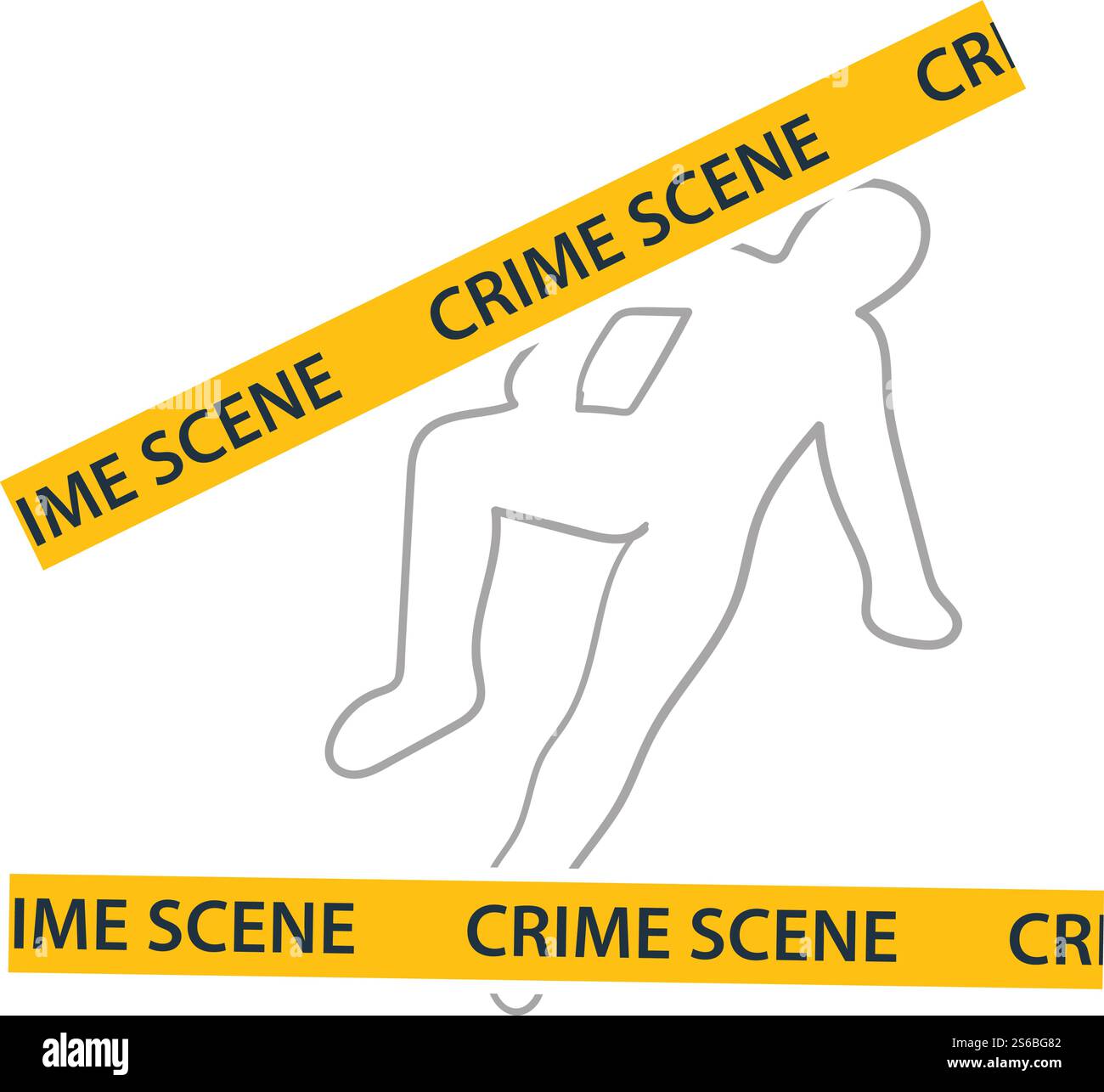 Crime Scene Icon. Flat Color Design. Vector Illustration Stock Vector ...