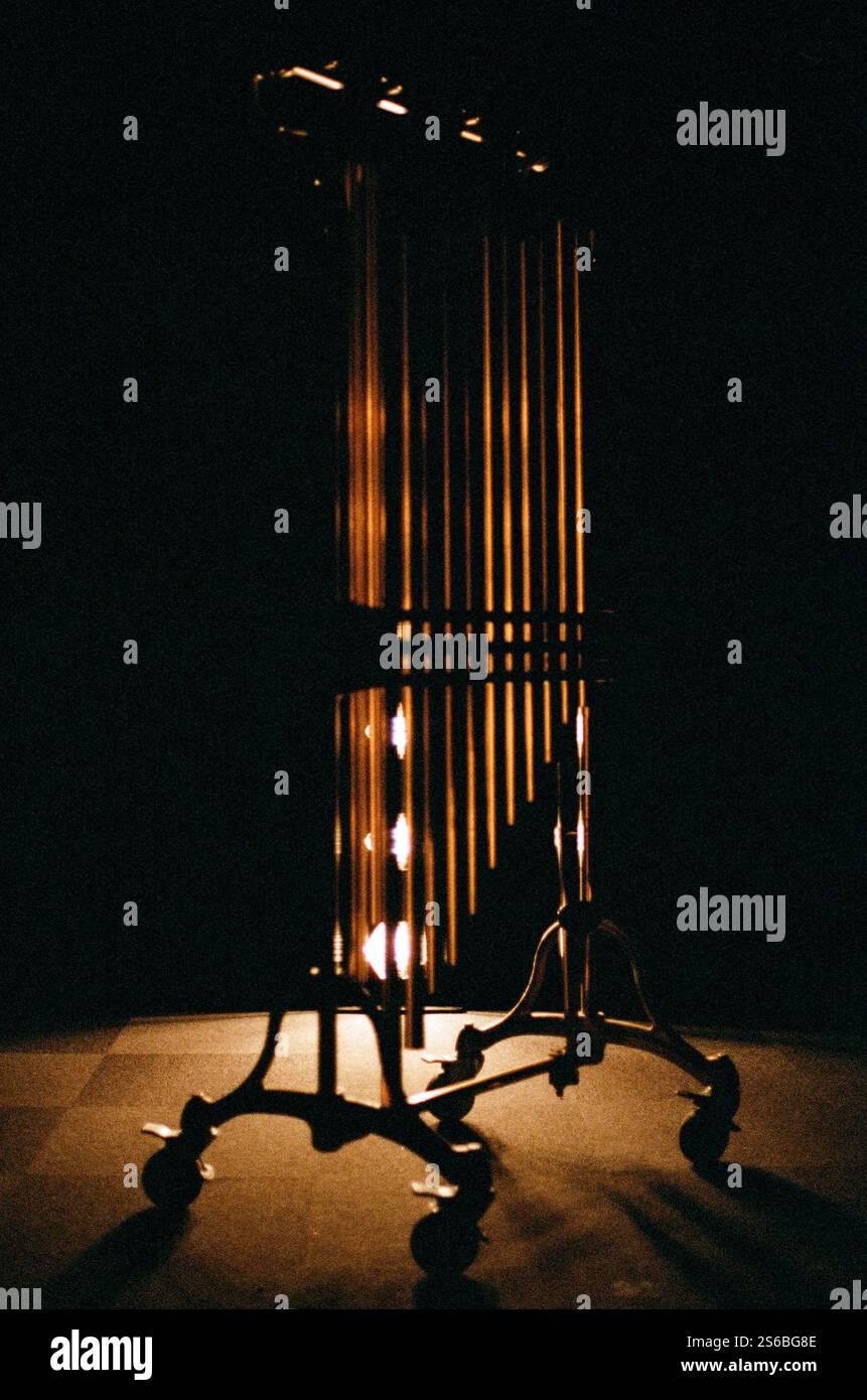 Tubular bells on stage Stock Photo - Alamy