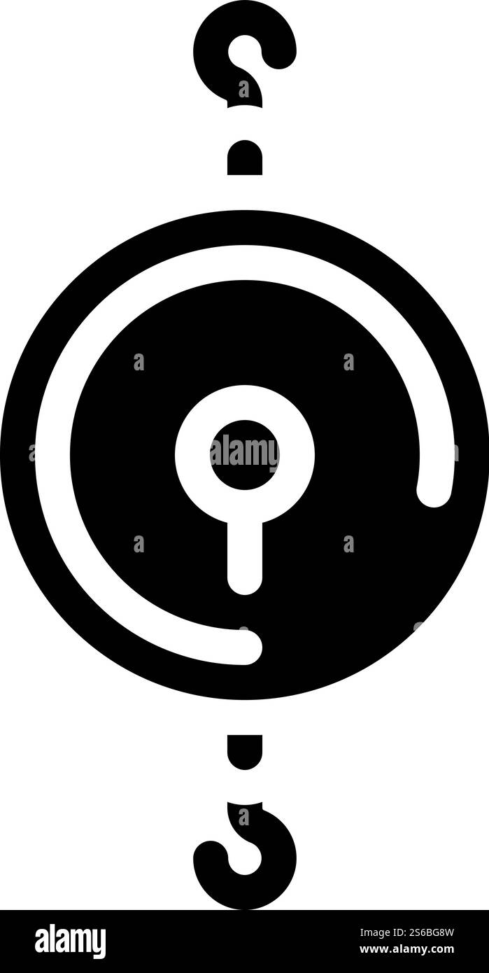 dynamometer measuring equipment glyph icon vector. dynamometer ...