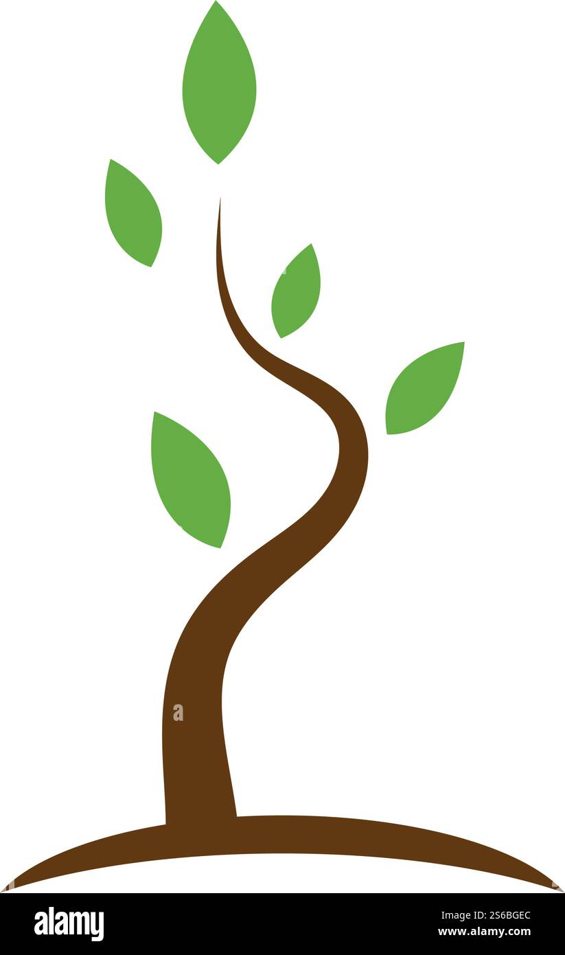 Tree nature care green life logo vector illustration Stock Vector Image ...