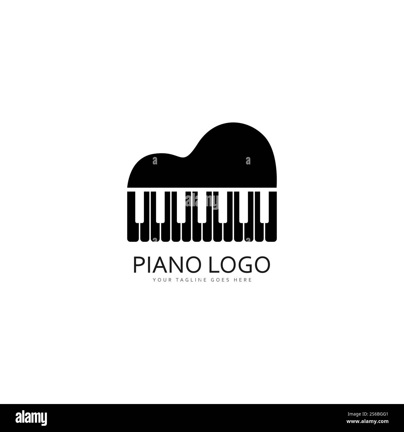 Piano keyboard logo design vector template Stock Vector Image & Art - Alamy