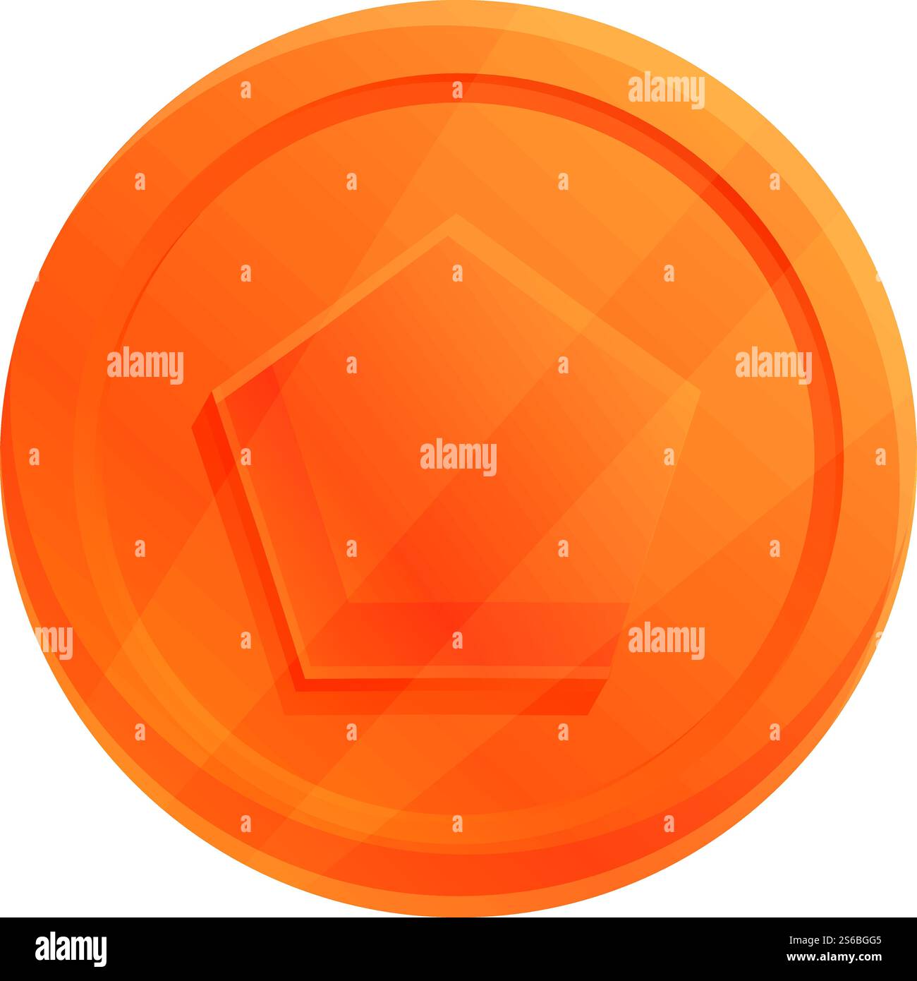 Brown game token icon. Cartoon of brown game token vector icon for web ...