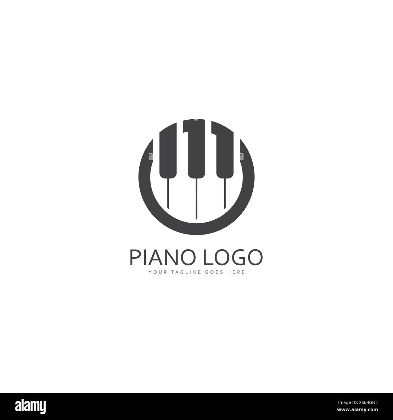 Piano keyboard logo design vector template Stock Vector Image & Art - Alamy