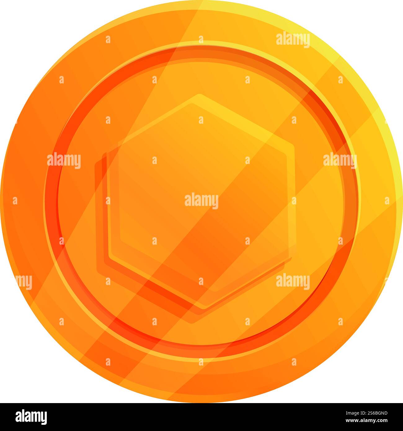 Gold token icon. Cartoon of gold token vector icon for web design ...