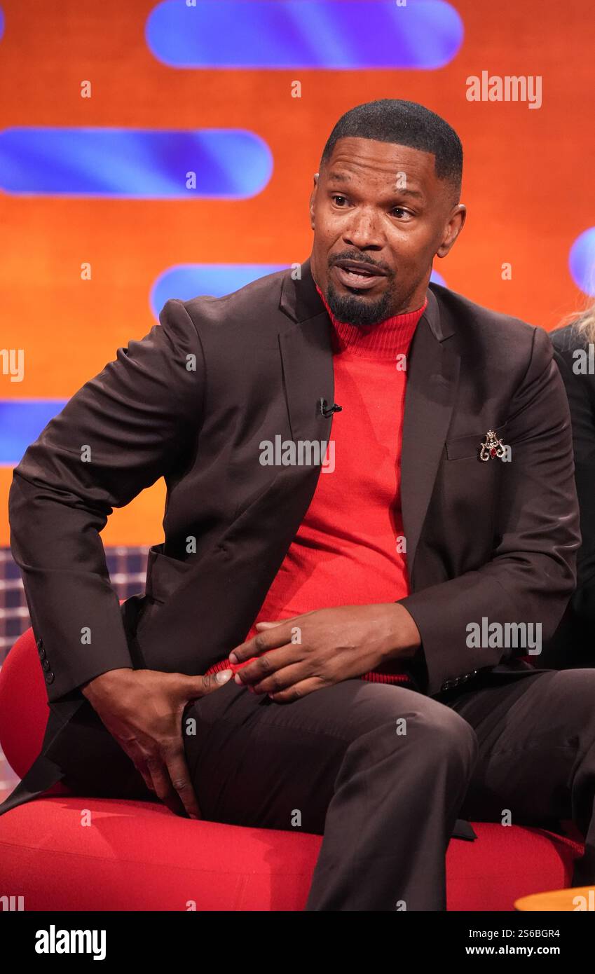 EDITORIAL USE ONLY Jamie Foxx during filming for the Graham Norton Show ...