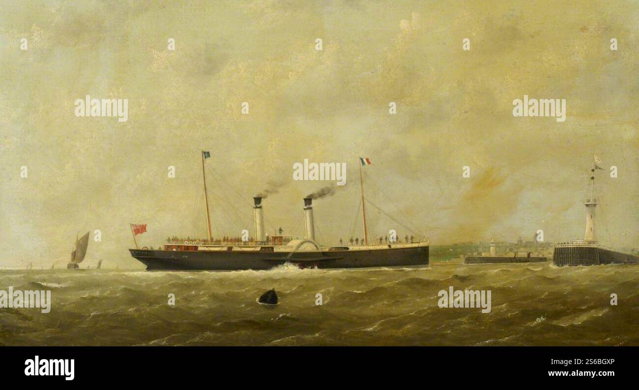 George Mears (1826-1906) - The Paddle Steamer 'Mary Beatrice' Stock ...