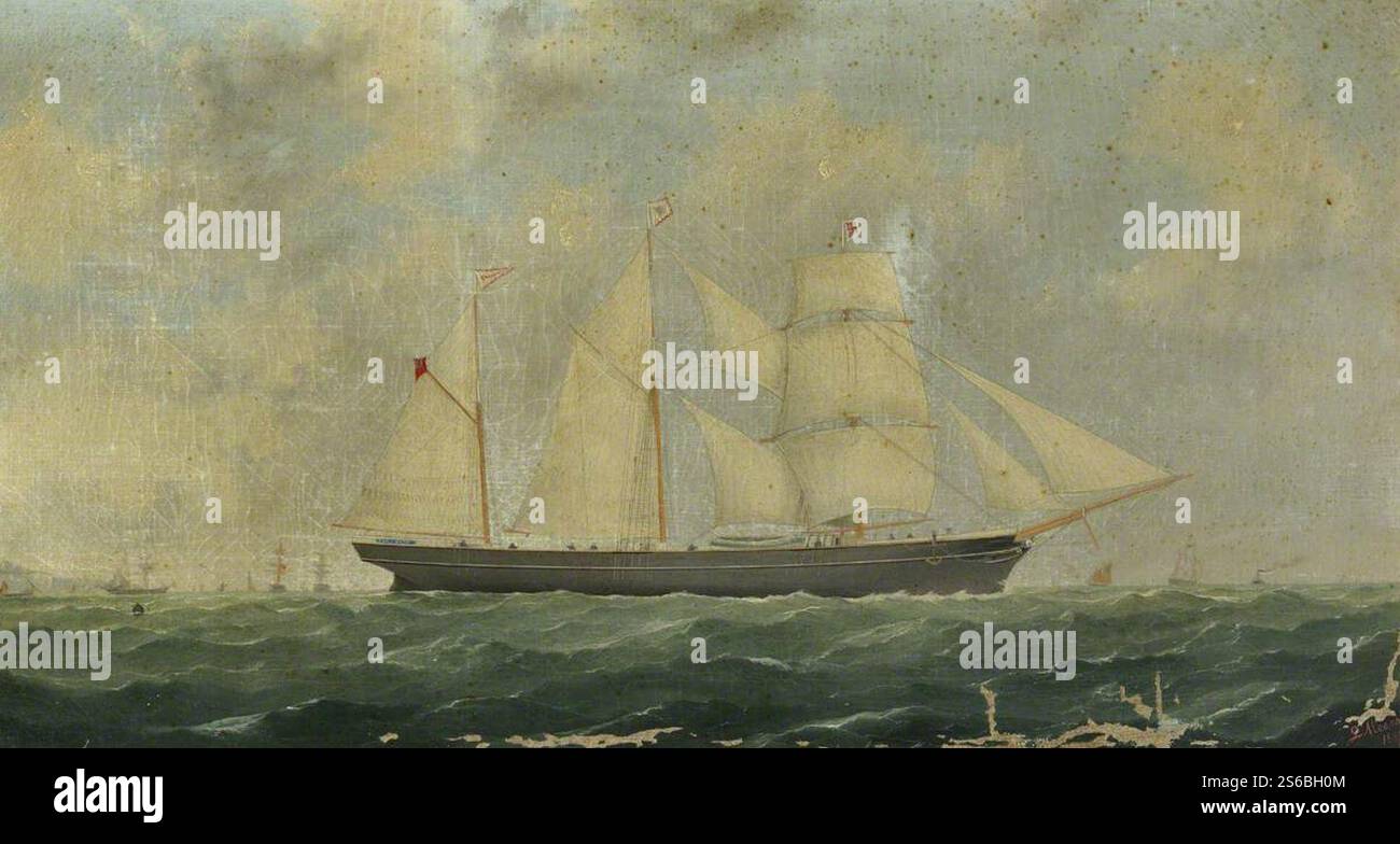 George Mears (1826-1906) - The Barquentine 'Emily Smeed' Stock Photo ...