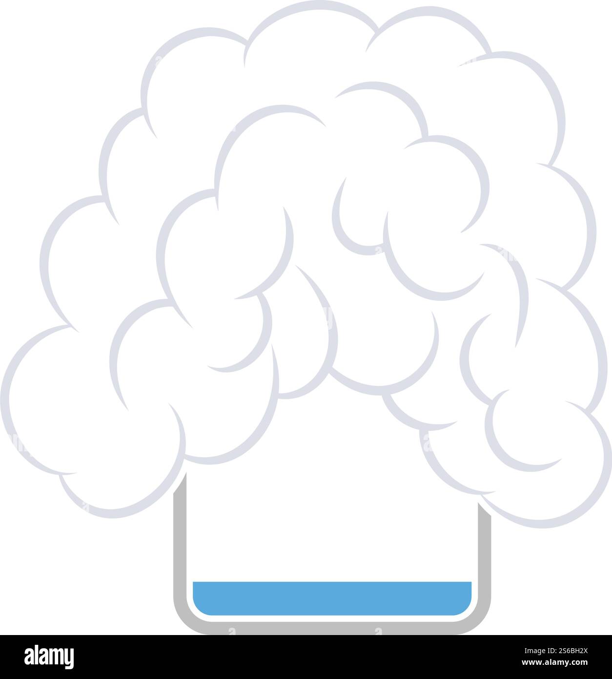 Icon Of Chemistry Reaction In Glass. Flat Color Design. Vector ...