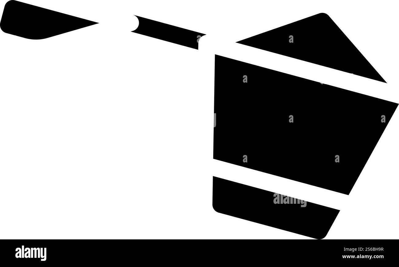 protein spoon glyph icon vector. protein spoon sign. isolated contour ...