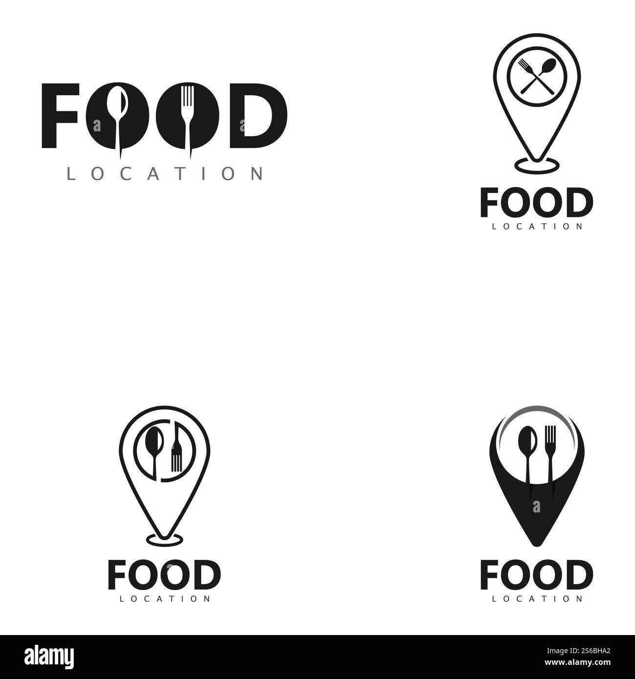Food Location Logo Design Template Stock Vector Image & Art - Alamy