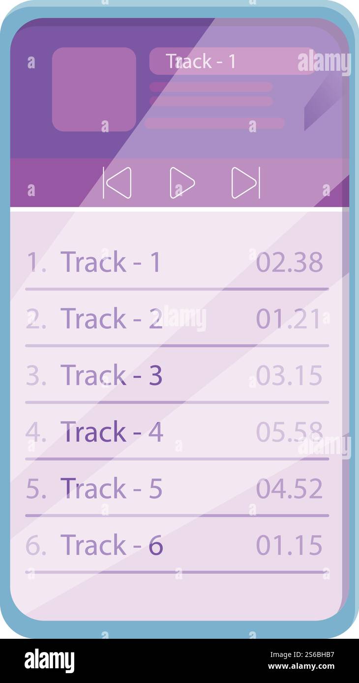 Playlist listening icon. Cartoon of playlist listening vector icon for ...