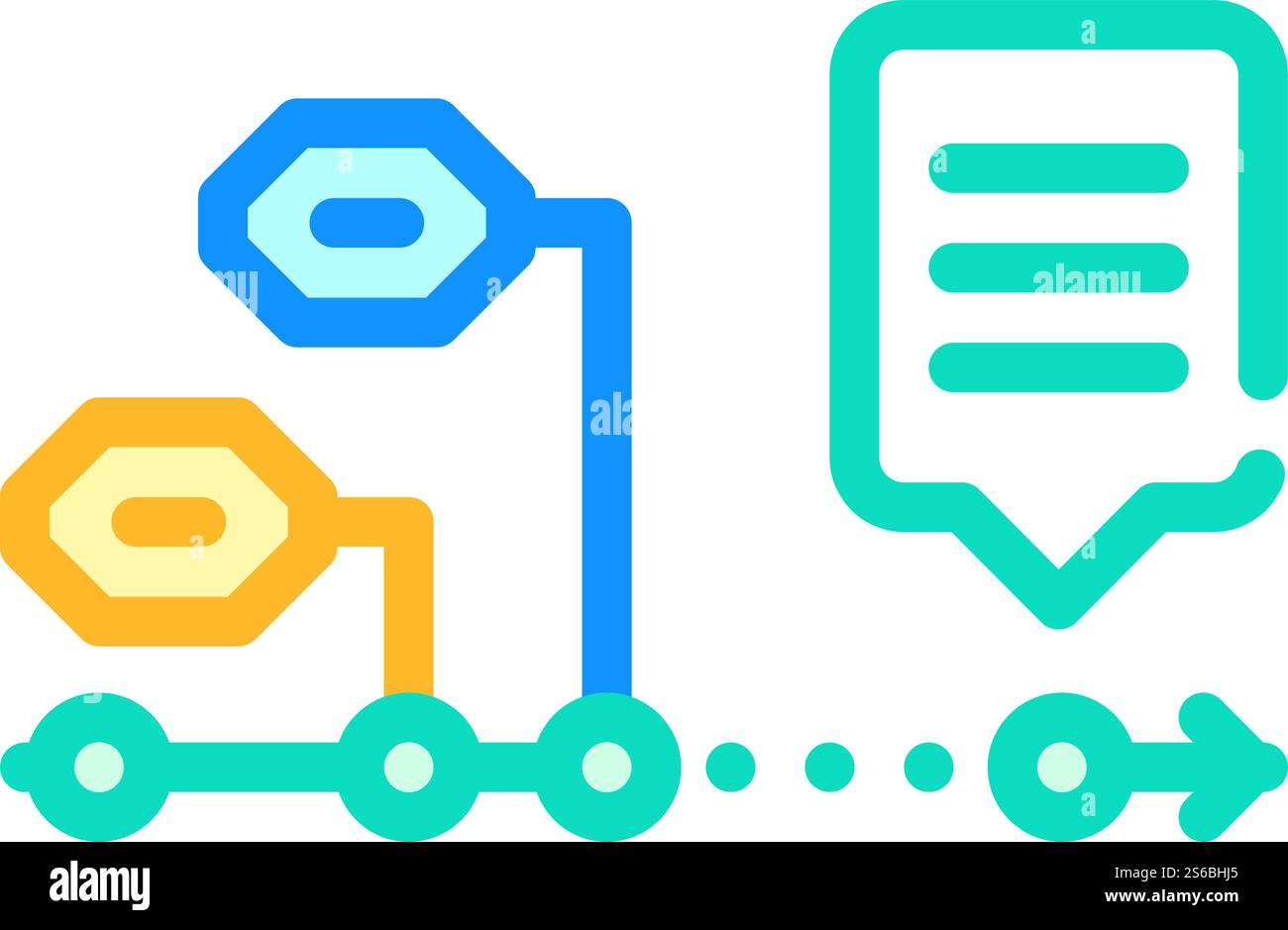 stages of goal achievement color icon vector. stages of goal ...
