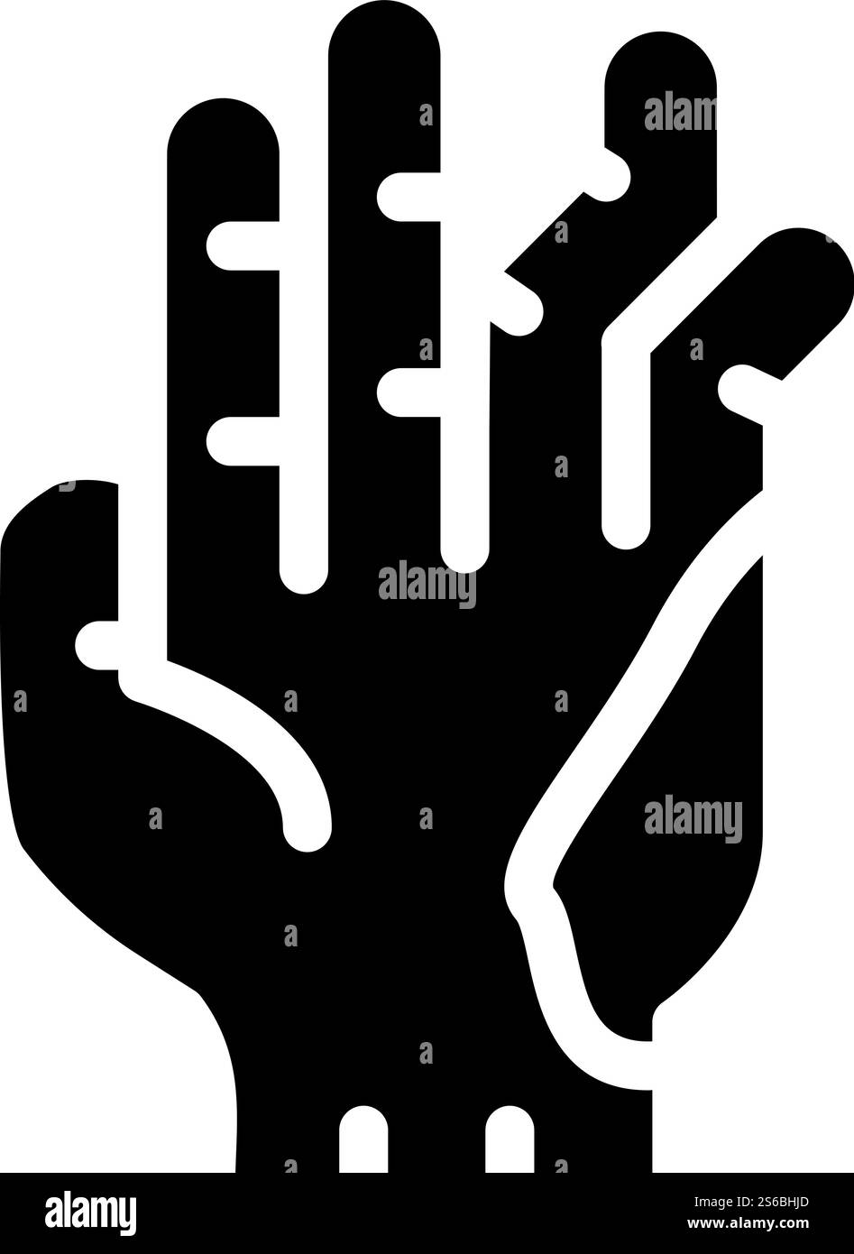 displaced fracture glyph icon vector. displaced fracture sign. isolated ...