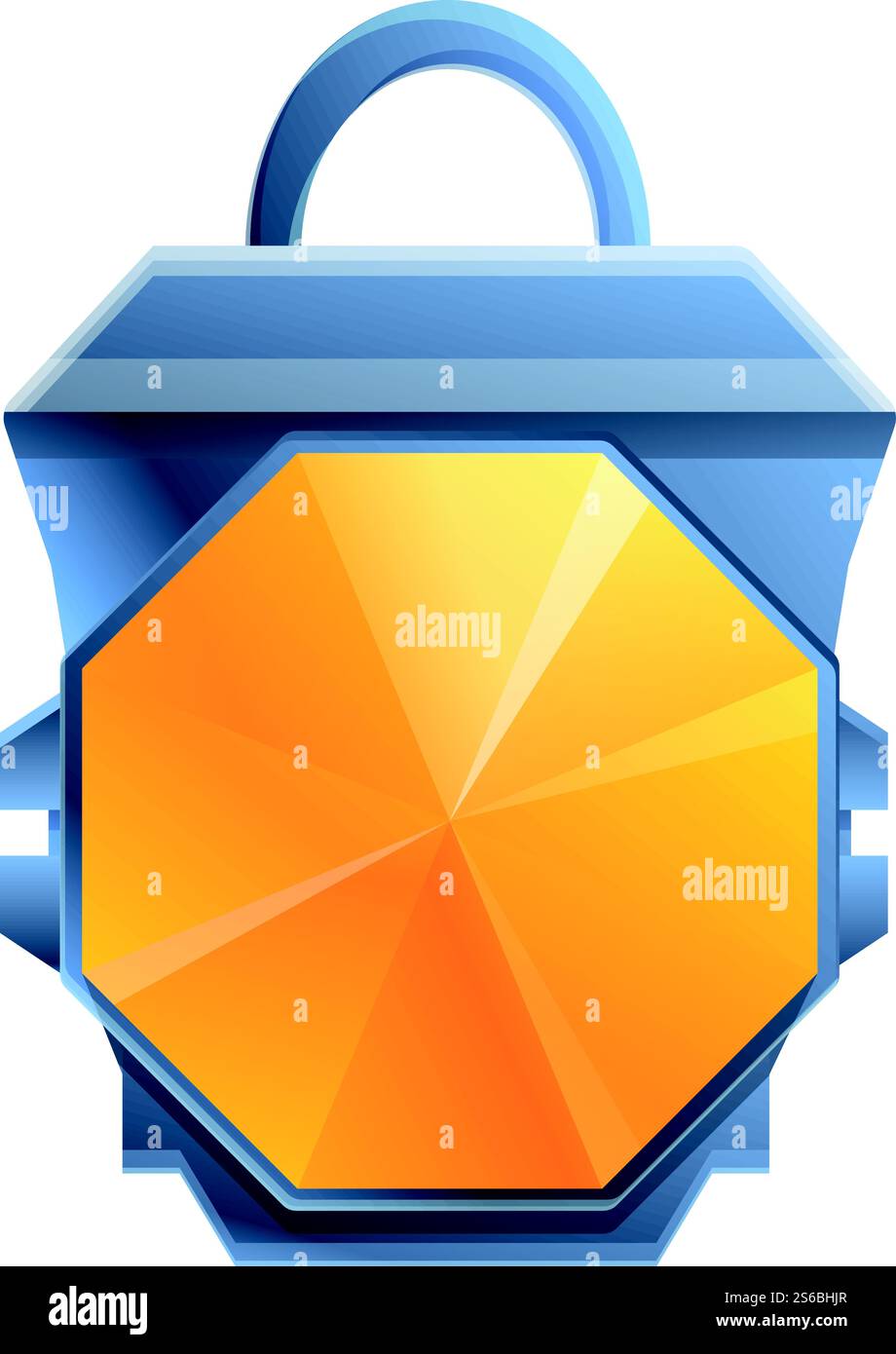 Gold ruby amulet icon. Cartoon of gold ruby amulet vector icon for web ...