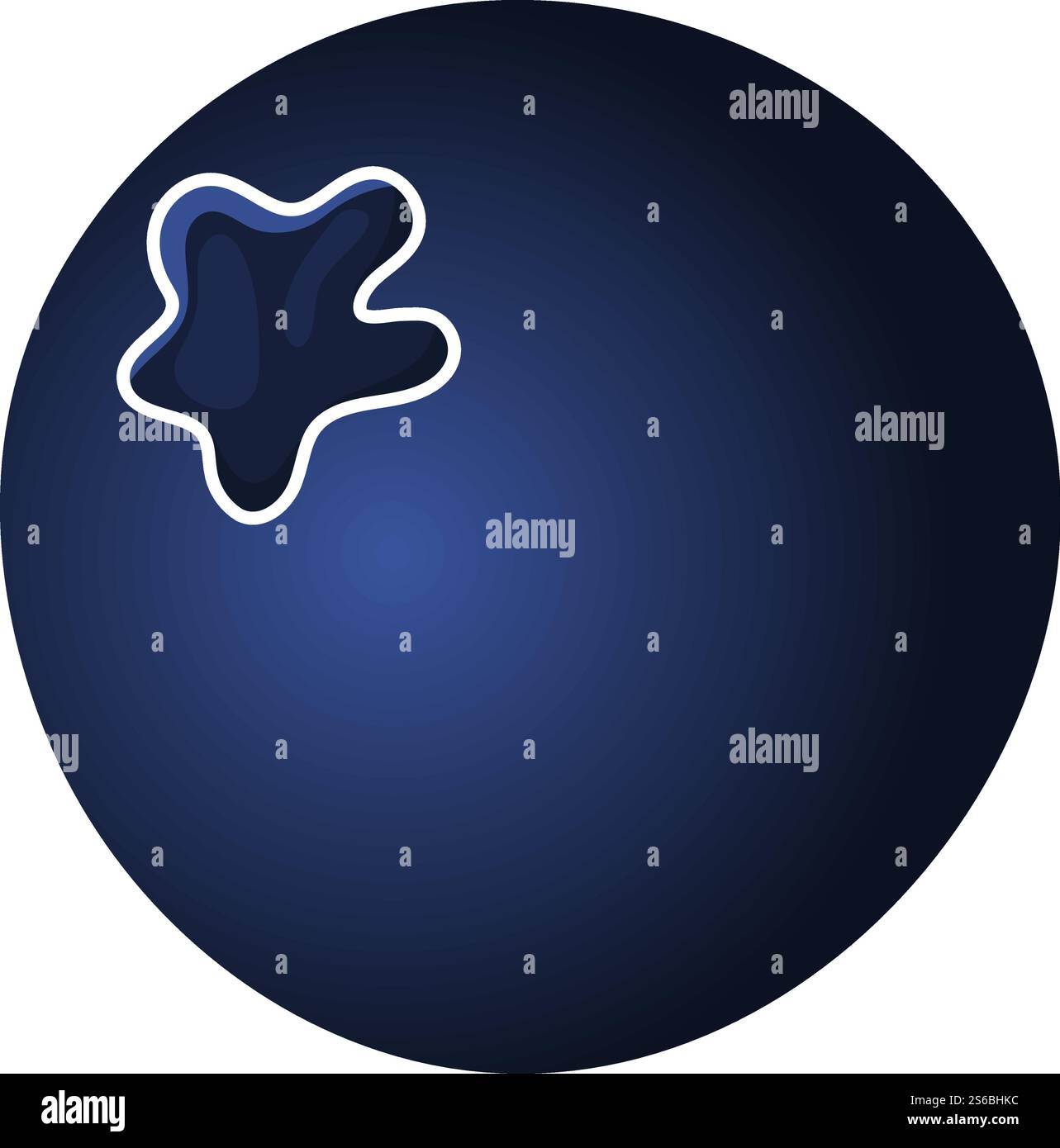 Icon Of Blueberry In Ui Colors. Flat Color Design. Vector Illustration ...